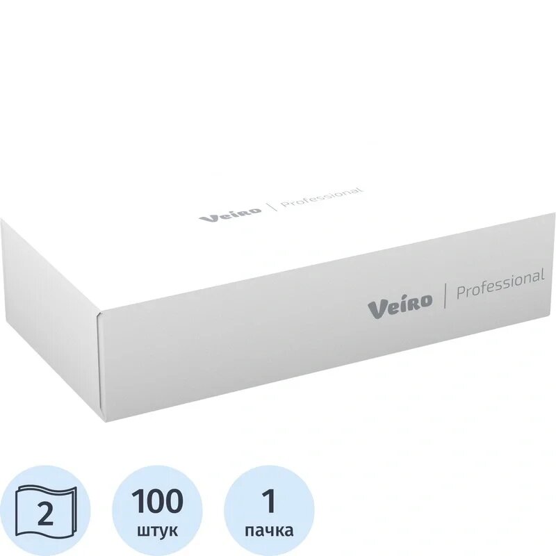 Салфетки косметические Veiro Professional 2сл 100листов/уп_УГМК, 2384790