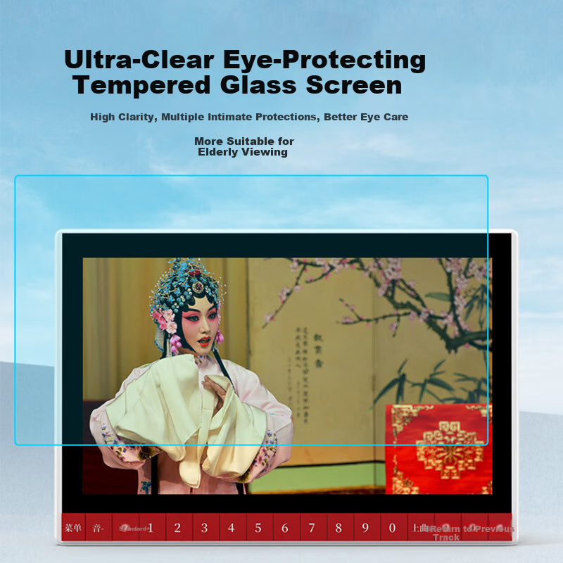 Jinzheng 1508 Elderly Singing Machine for Elderly Watching and Listening to Square Dance Videos with Display Screen Radio Video Player Speaker Mobile TV U