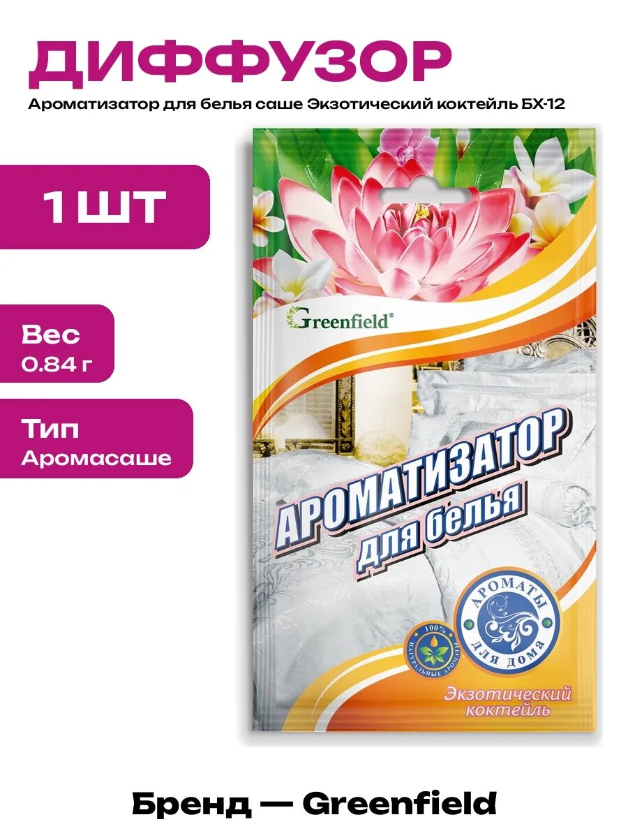 Саше для шкафа Экзотический коктейль маракуйя личи БХ-12