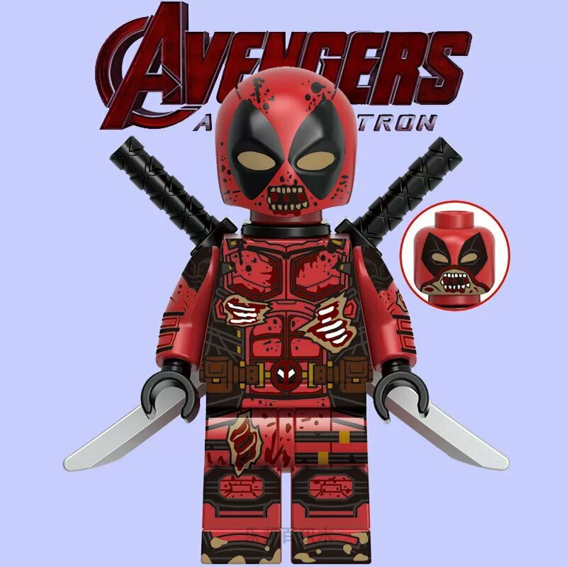 Зомби Дедпул в стиле LEGO, игрушка супергероя для детей, конструктор