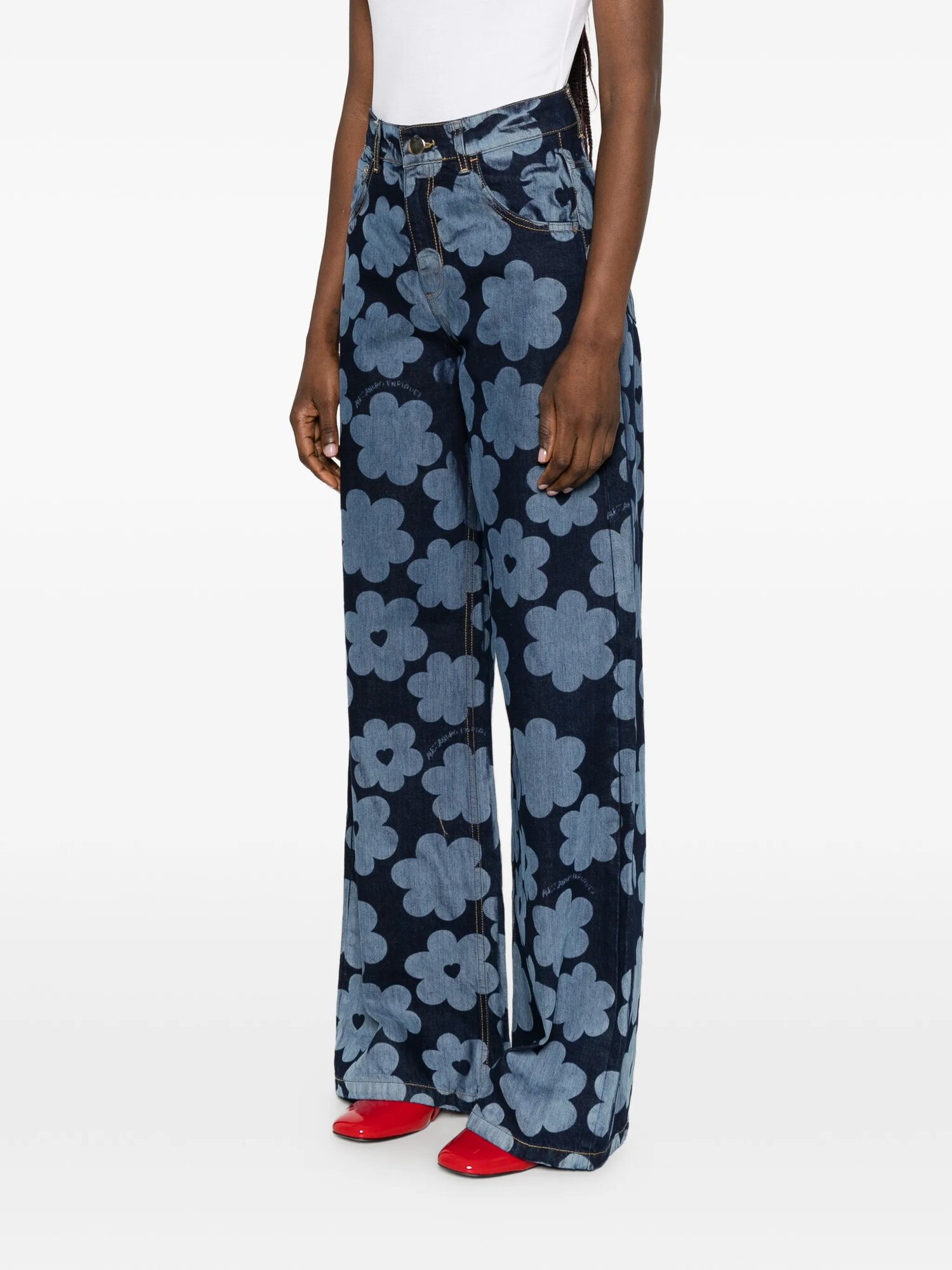 Джинсы alessandro enriquez Floral-print jeans, размер 46 — фото 1