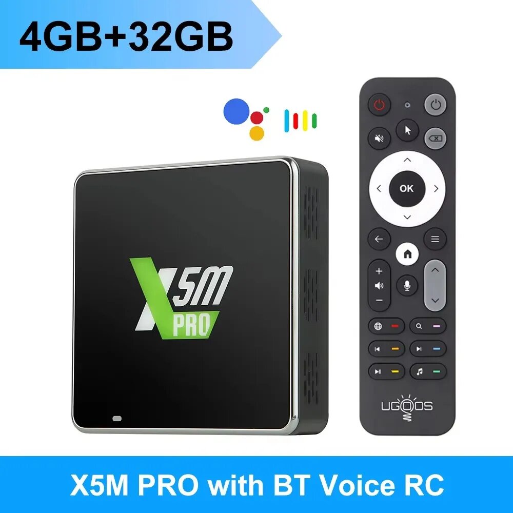 UGOOS X5M PRO ТВ-приставка Android 14 Amlogic S905X5M 4/32 ГБ BOX