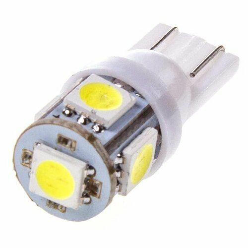 Лампа светодиодная t10 (w5w) 24v 5 smd без цоколя 1-конт белая skyway габариты, номер skyway s082020 SKYWAY S08202005