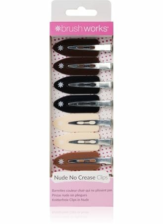 Заколка для волос Brushworks No Crease Clips Nude, 8 шт