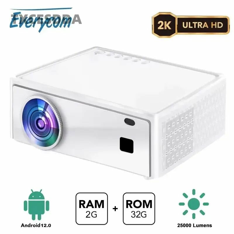 TXCESDDA Проектор Everycom E700 2K, 1LCD, белый