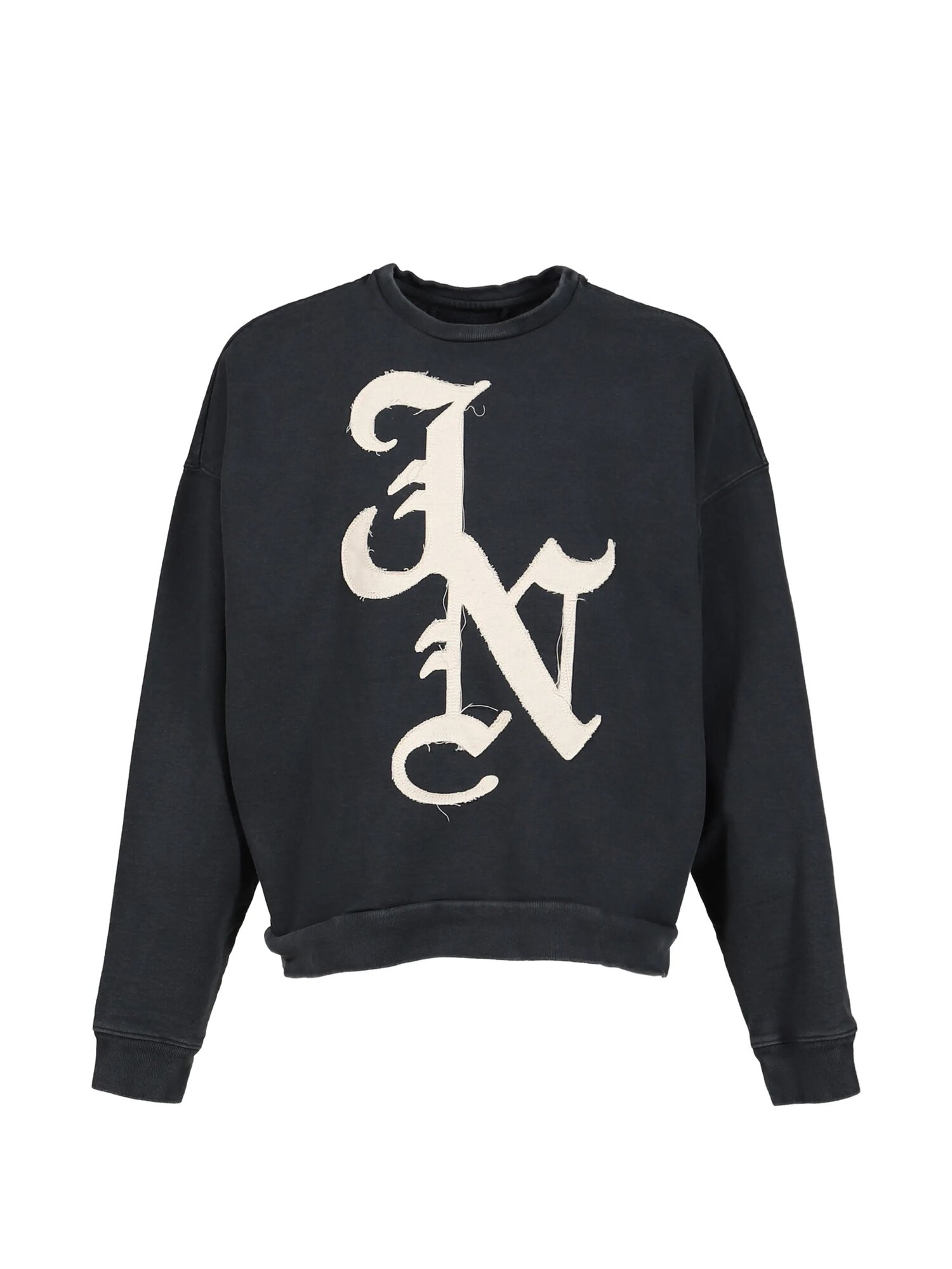 Свитер JUN/NAKAYAMA Logo-patch raw-edge sweater