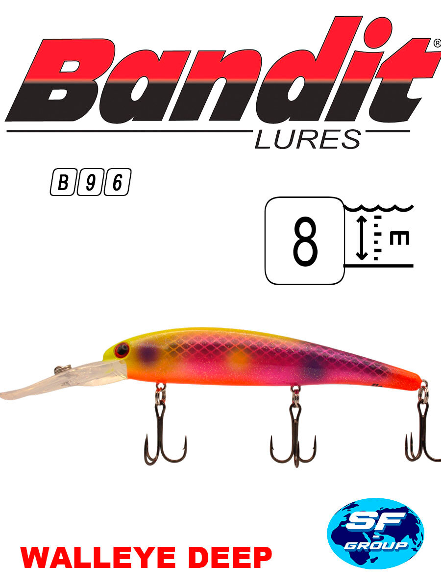 Воблер Bandit Deep Walley 12 см 17,5 гр заглубление 8м #B96