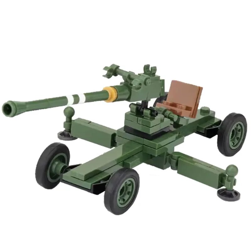 BRICKPANDA Зеленый военный танк 88мм