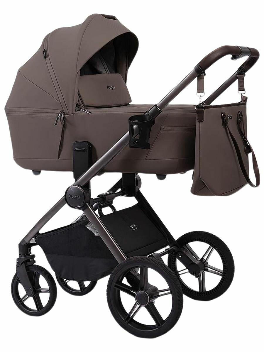 Коляска детская Peppy Monaco Thermo 2 в 1 Mocca (кофе), рама серо-коричневая