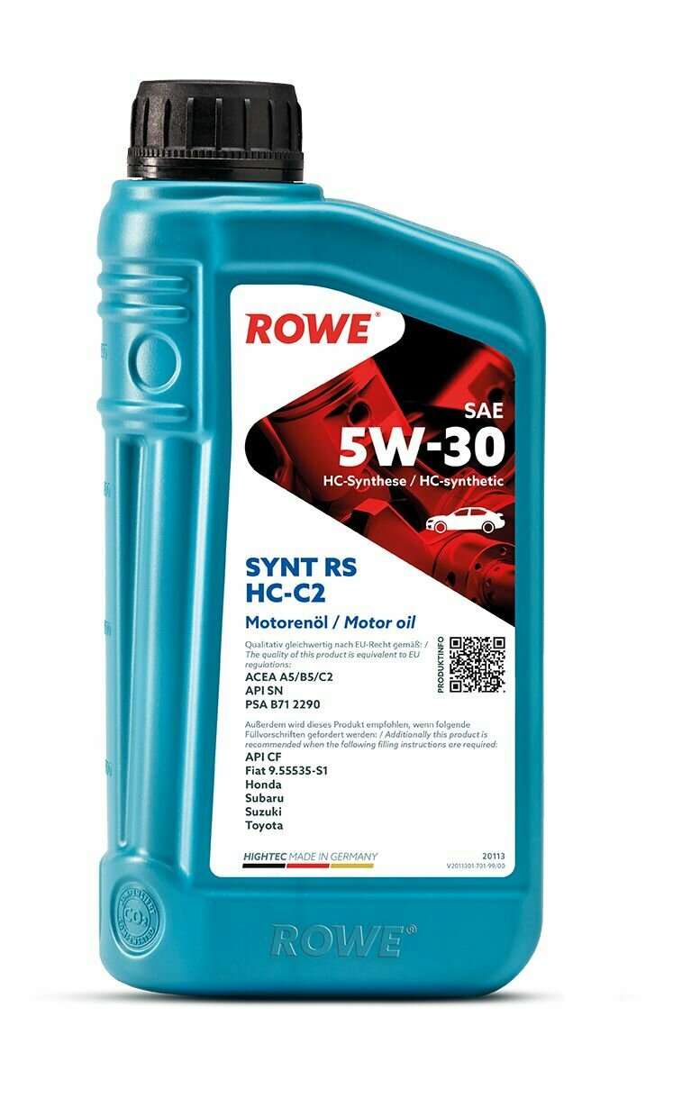 Масло моторное ROWE HIGHTEC SYNT RS SAE 5W-30 HC-C2 (1 л)