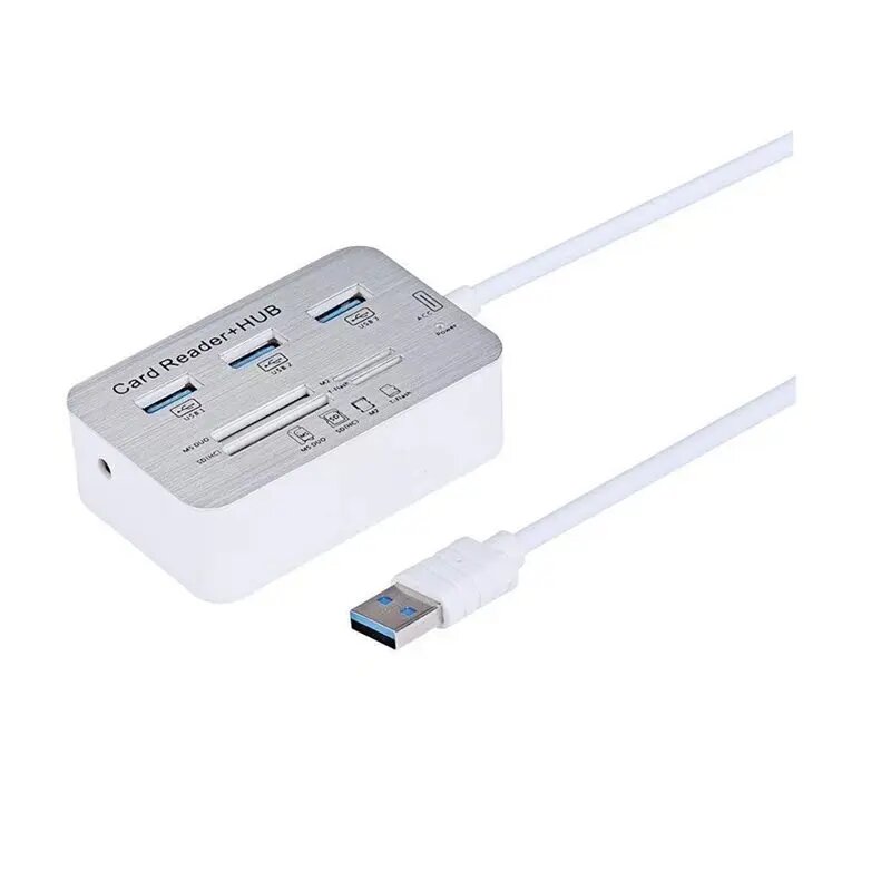 USB 3.0 концентратор 7-в-1 с 4 портами As Shown USB