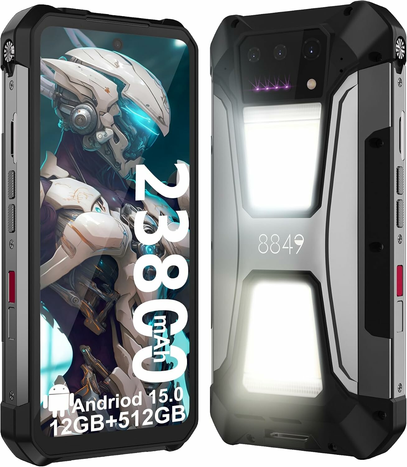 Защищенный смартфон Unihertz Tank 2 Pro, 23800 мАч, 6,79-дюймовый экран, Android 15, 12 ГБ 512 ГБ