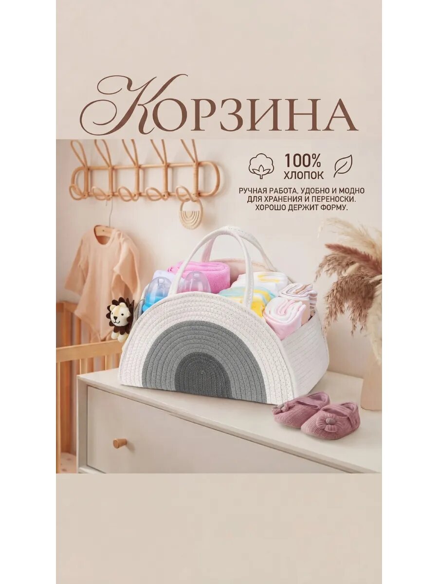Сумка‑органайзер из хлопкового шнура