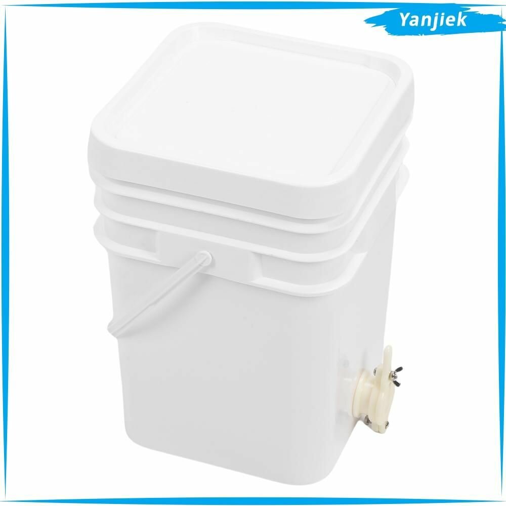 Бочка для меда 20L, квадратная с крышкой и краником, прочная и удобная, для использования в пчеловодстве емкость для меда с краном пчеловодческий инвентарь квадратная тара для меда 20л