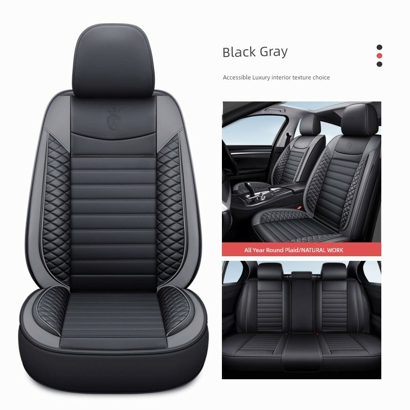 Сиденья для автомобиля GAC Trumpchi GS4/GS3/GA5/GA8/GA6 - Черно-серые стандартные чехлы, полная кожа