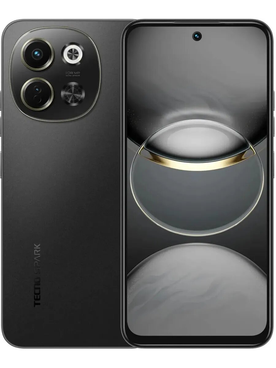 Смартфон Tecno Spark 30 5G 6 ГБ / 128 ГБ Черный Ростест, NFC, камера 108 Мп, экран 6.67" IPS — фото 1