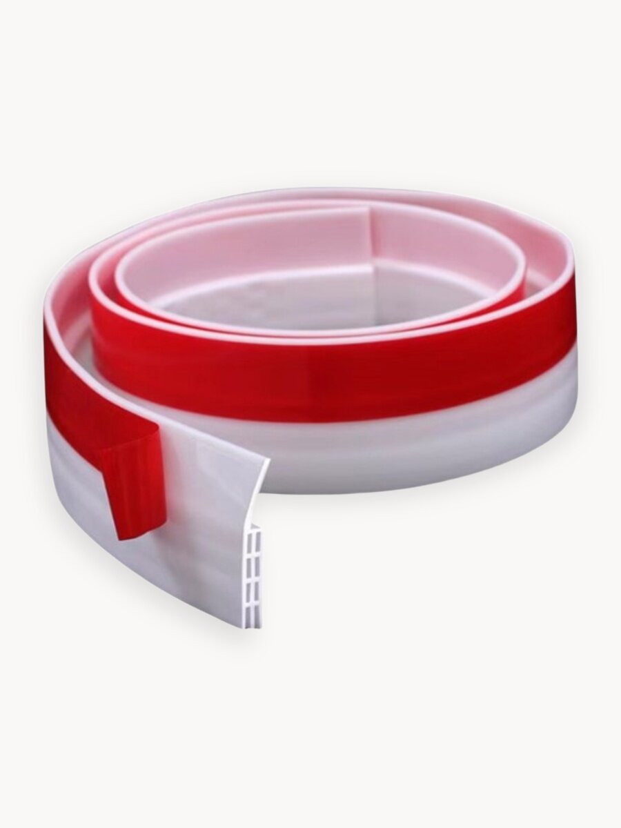 Уплотнитель для двери самоклеющийся, для входной и межкомнатной дверей, 1 м, белый