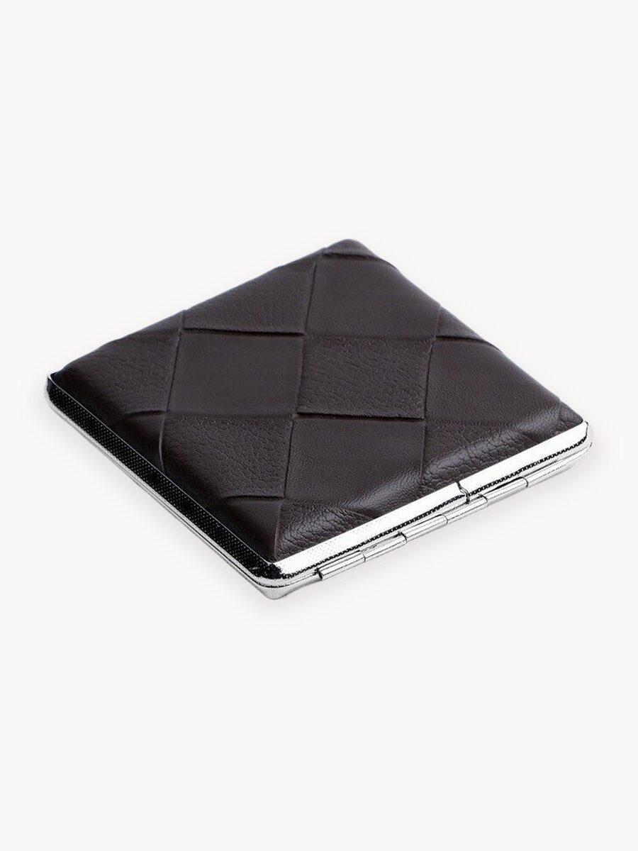 Портсигар Сима-ленд, на 20 сигарет, размер 10×9.5 см, черный