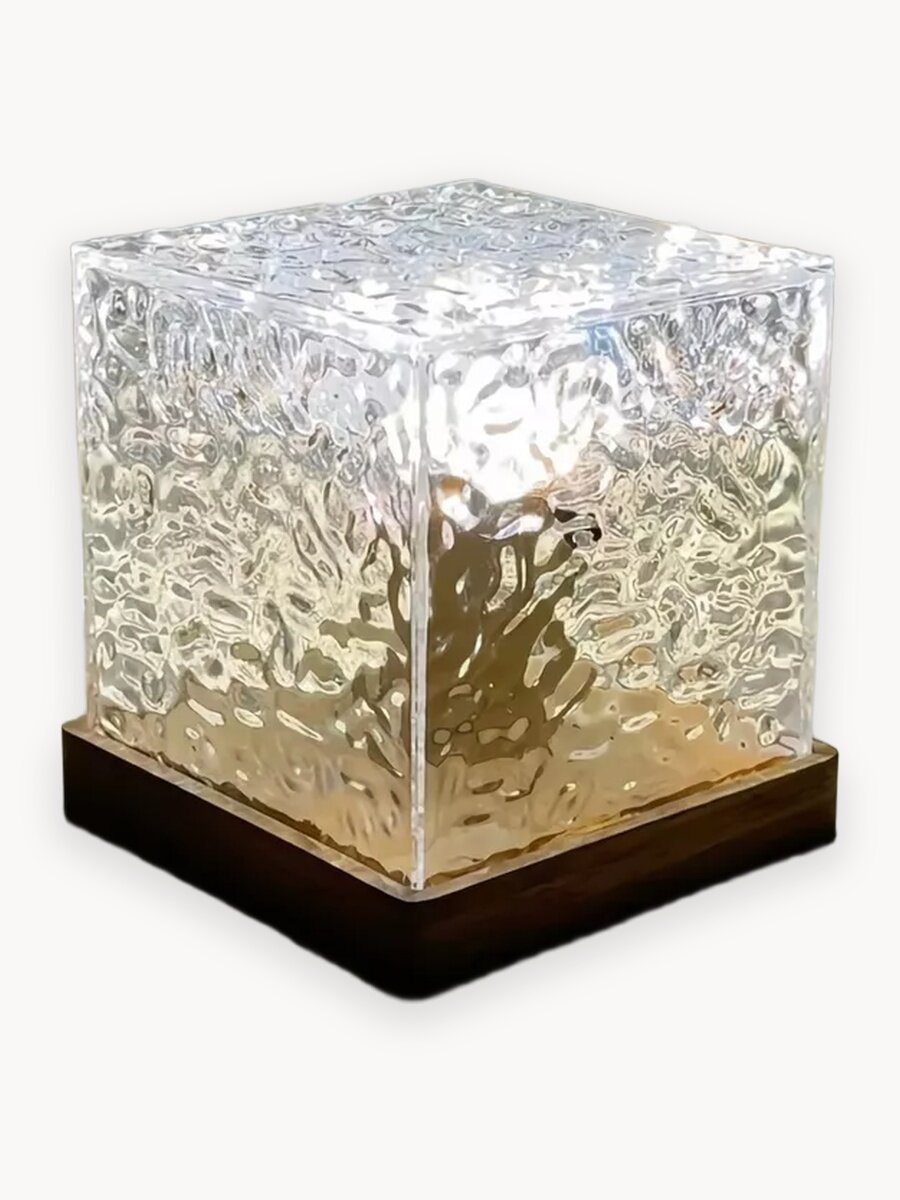 Ночник куб светодиодный, мерцающий куб с сияющим эффектом, настольный RGB светильник