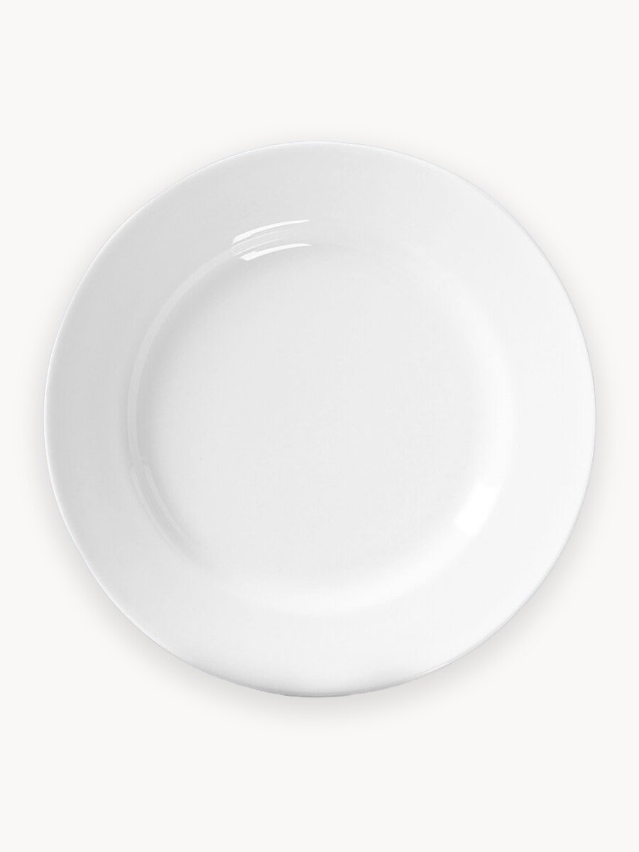 Тарелка обеденная фарфоровая «Идиллия», d= 20x20 см, цвет белый