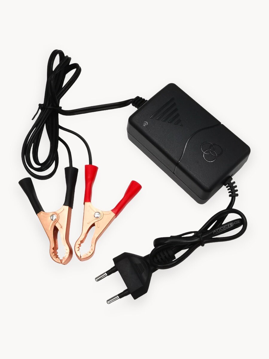 Зарядное устройство 12.6В 2А для SLA/AGM/VRLA аккумуляторов (детских машинок, ИБП, квадроциклов) кабель 140см, крокодилы