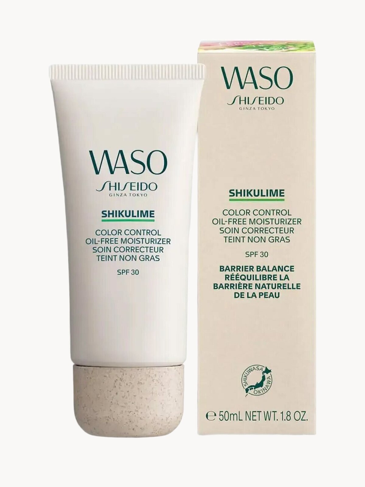Shiseido Waso Увлажняющий тонирующий крем Shikulime Color Control Oil free Moisturizer SPF 30, 50 мл