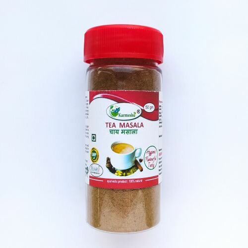 Смесь специй для чая и кофе Кармешу Tea masala Karmeshu 50гр в банке с дозатором