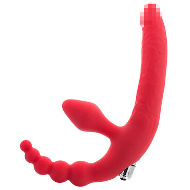Toyfa Black&Red Strapless Strap-On, красный Страпон безремневой