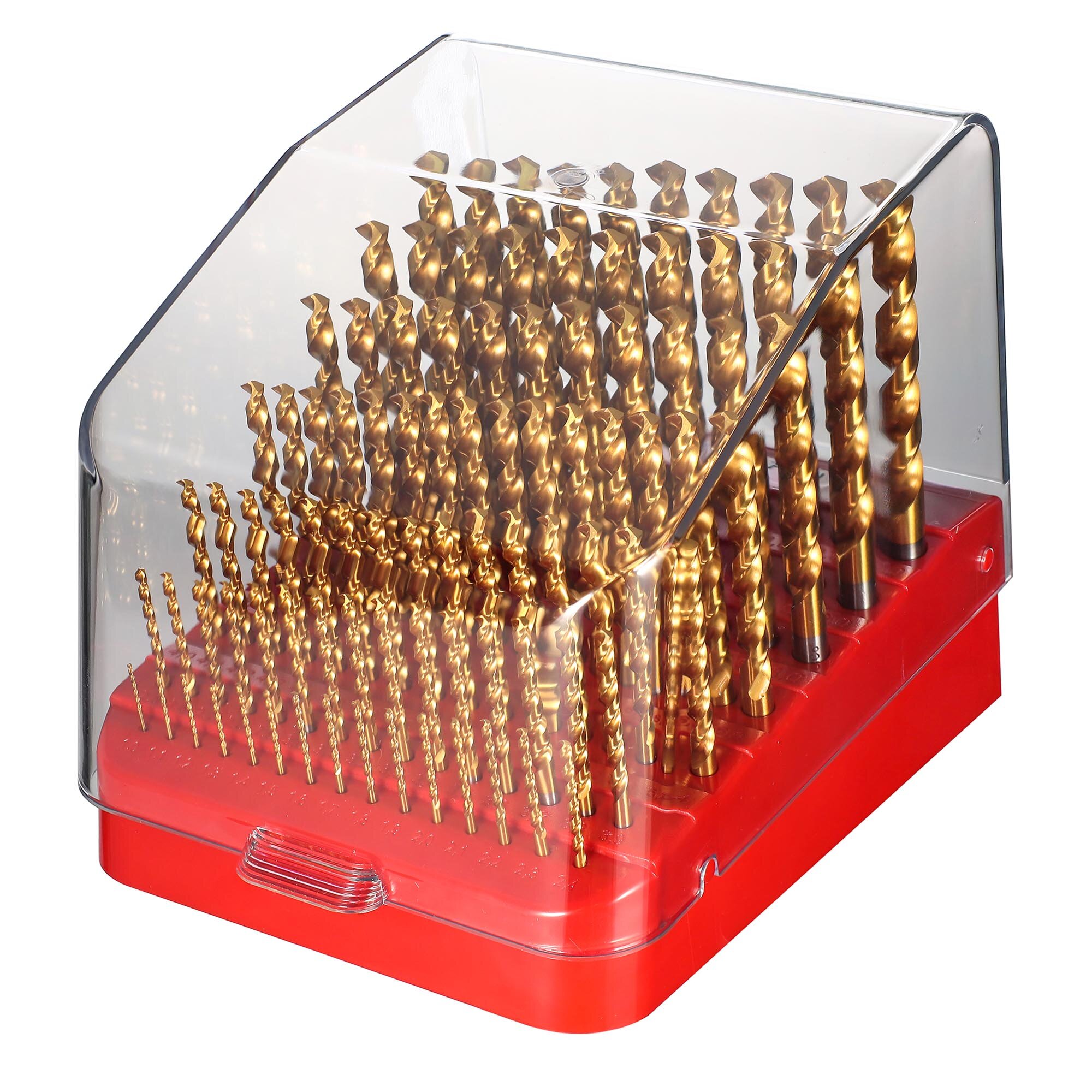 Набор сверл по металлу H-Tools PRO 1-10мм 91шт HSSE-Co5 TiN 135° DIN338 215223TPRO