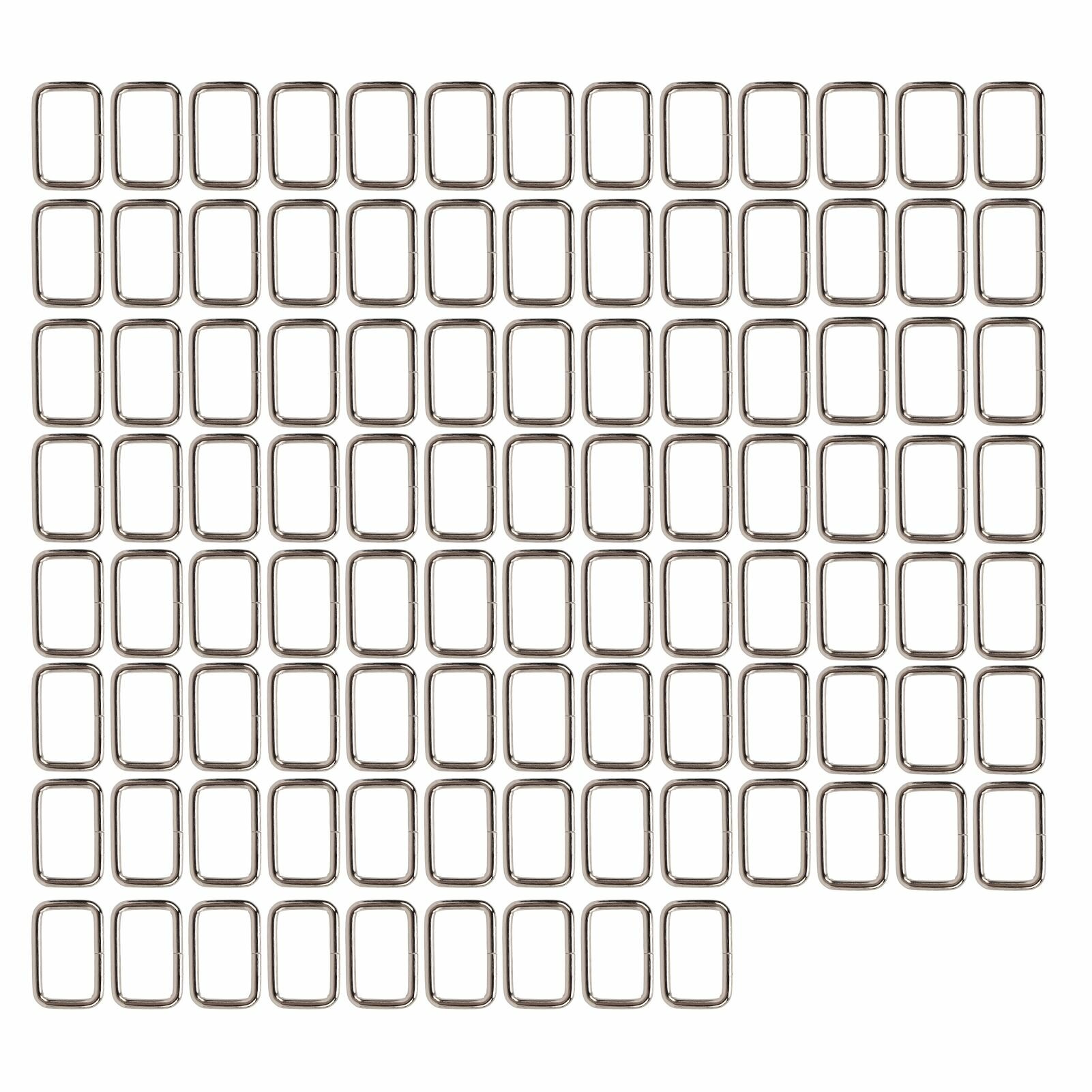 100 штук металлических квадратных пряжек для сумок и аксессуаров, прочный материал, 3x25x15 мм