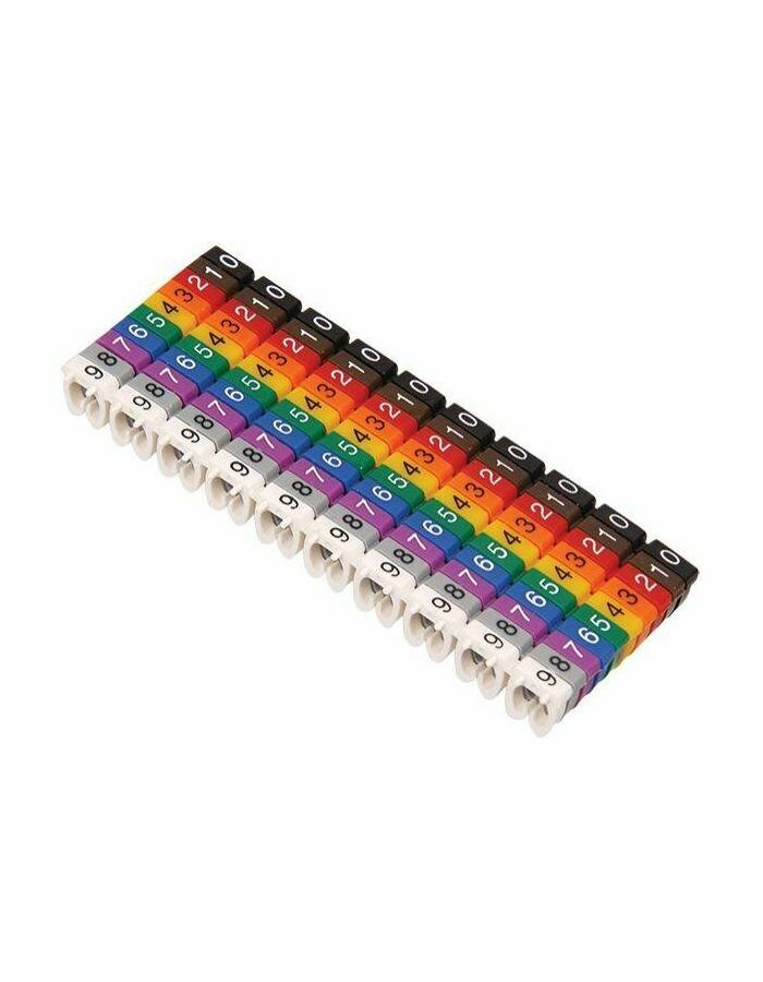 Набор Маркер IEK наборный МКН комплект цифр "0-9", 2.5 кв. мм {UMK02-02-09} (100 шт/упак* 2 упак)