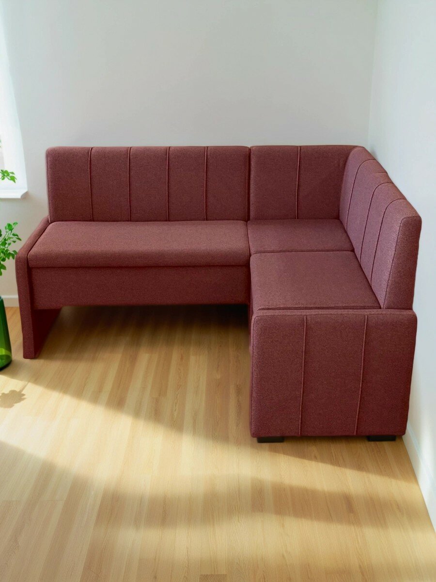 Кухонный уголок "Престиж", ткань, коричнево-красный, 3 места, 155x120x83 см