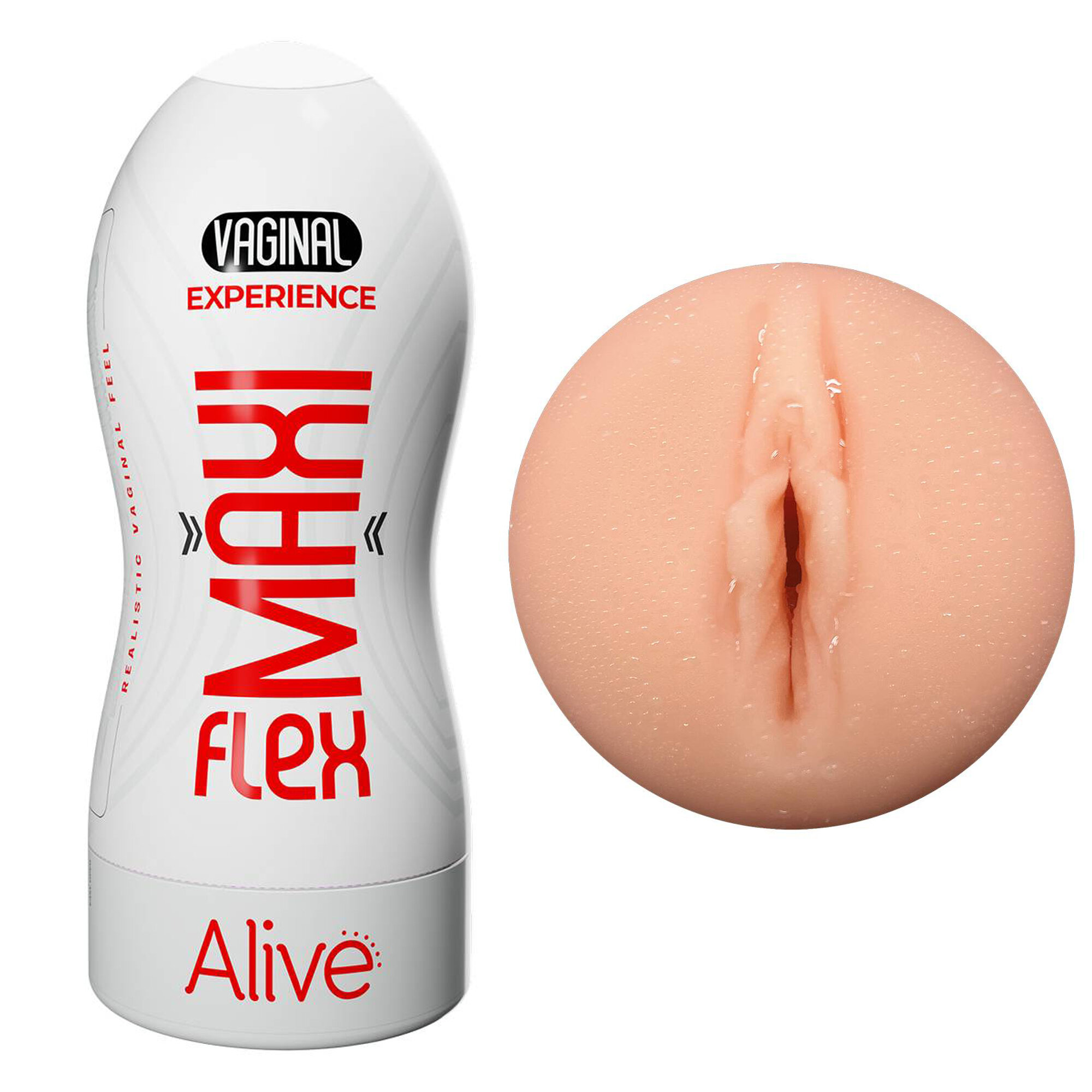 Реалистичный мастурбатор Adrien Lastic - MAXI FLEX, вагина, бежевый