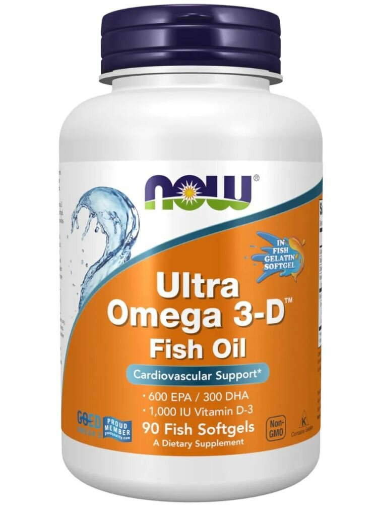 Омега с витамином Д3 NOW Omega 3-D 90 softgels,