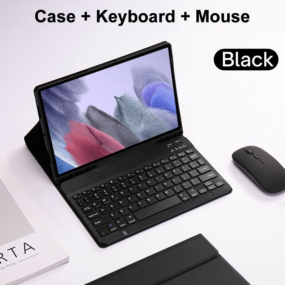 Чехол для планшета Samsung Galaxy Tab A7 Lite 8,7 дюйма, чехол с русской клавиатурой для Samsung (SM-T220/T225/T227) с Bluetooth-мышью