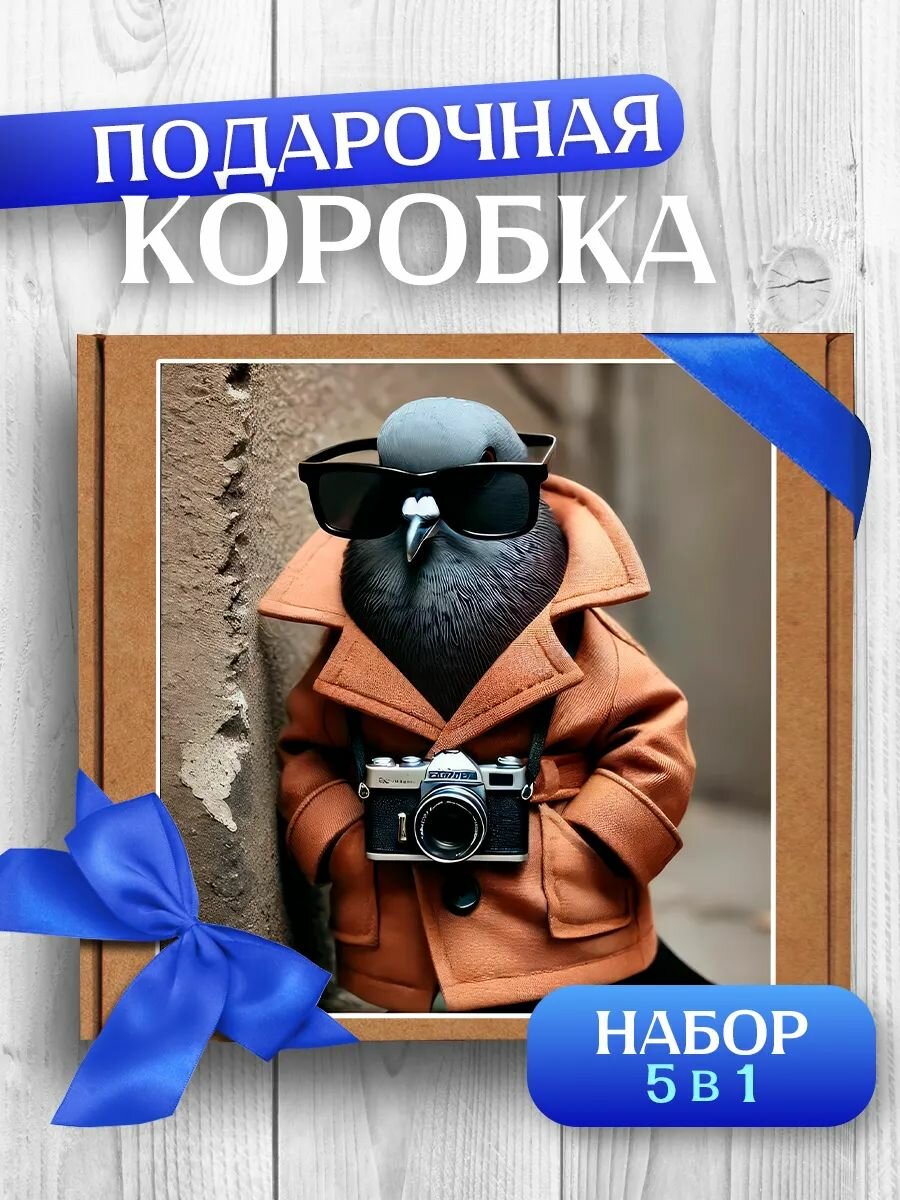 Коробка подарочная для подарка шпиониро голубино, картонная, упаковка для подарка
