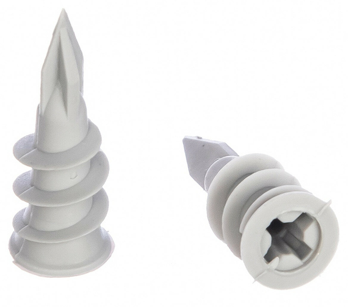 Дюбель Кач-Крепеж Driva, для гипсокартона, полипропилен, 12x32 мм, 150 штук