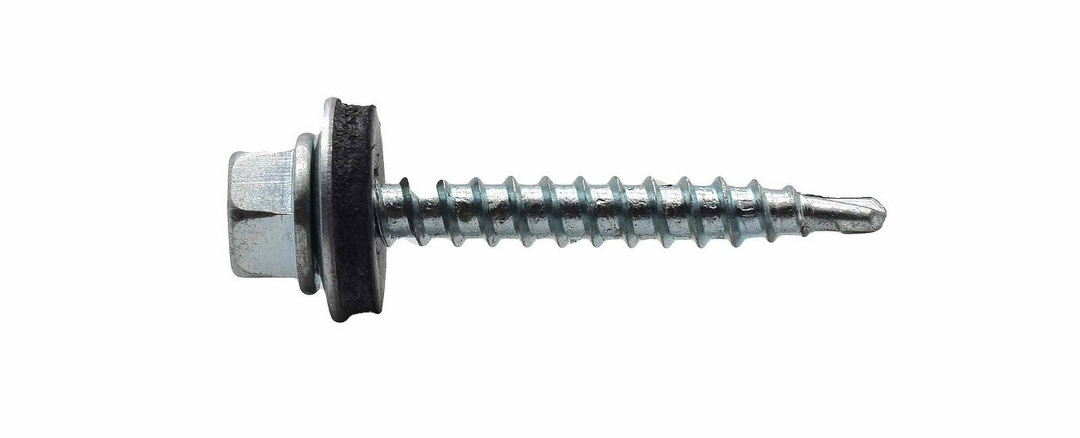 Саморезы кровельные Кач-Крепеж 0046384, сталь, оцинкованные, 6,3x38 мм, 85 штук