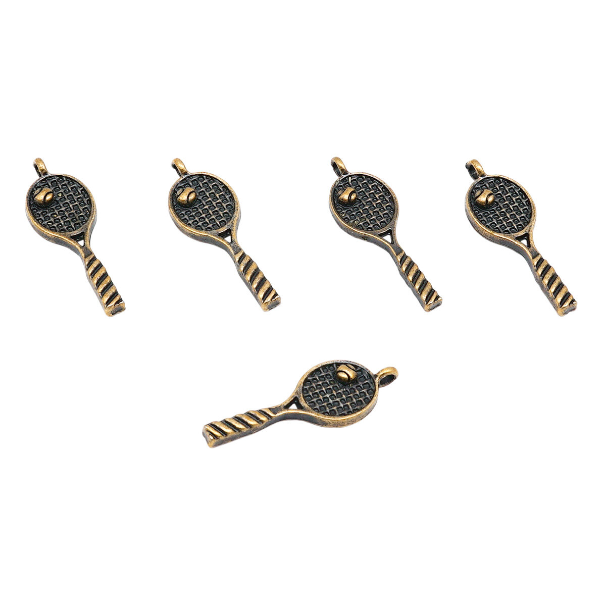 Подвеска металлическая Astra&Craft 'Теннисная ракетка', 5х27 мм, H0802 (медь), 5 шт