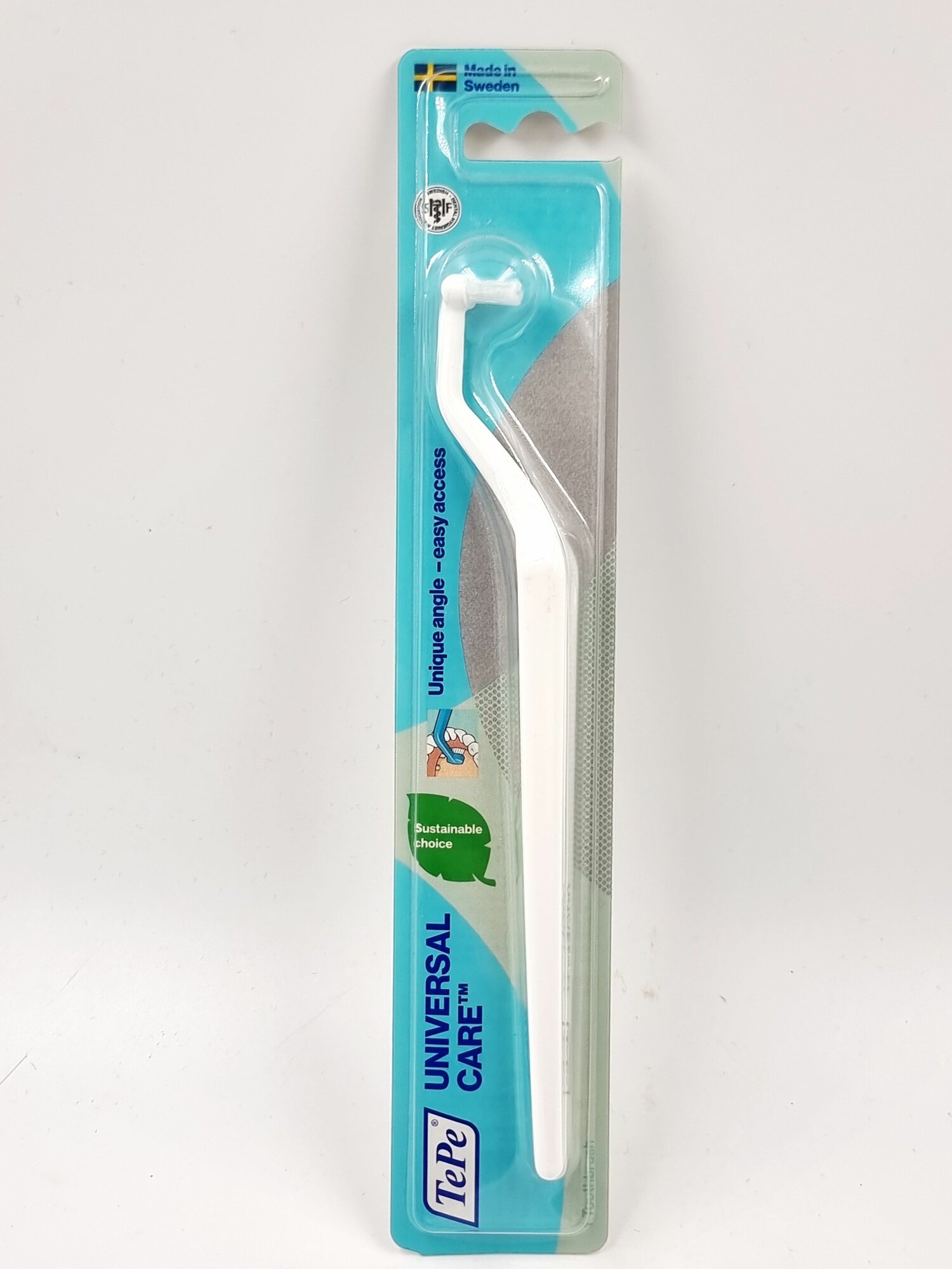 TePe Зубная щетка Universal Care для протезов и имплантатов, белая, 1 шт. (Швеция)