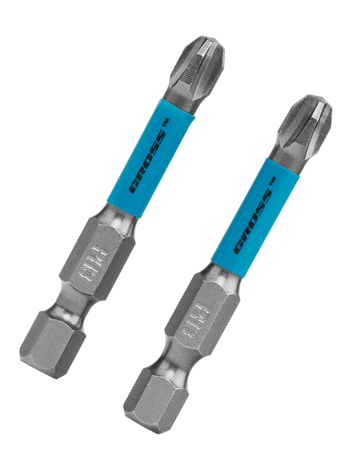 Набор бит торсионных Gross PH3x50 мм для ударных шуруповертов, 2 шт 11487