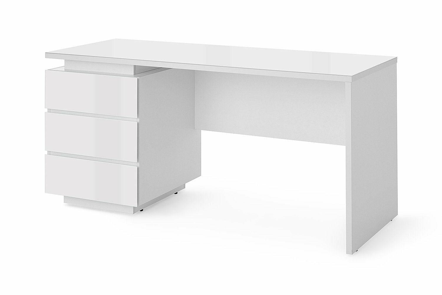 Письменный стол с тремя ящиками Hoff Кварт MD 767, 150х77х60 см, цвет белый