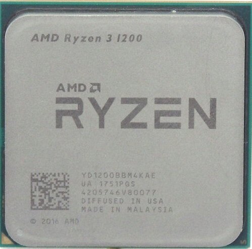 Процессор AMD Ryzen 3 1200 3.1, 3.4, GHz, Socket AM4/8Mb/4x Core, YD1200BBM4KAE UA