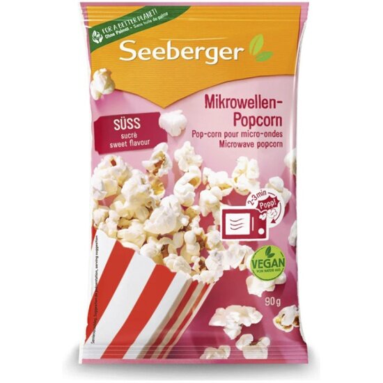Попкорн Seeberger Sweetened сладкий для микроволновой печи 90 г