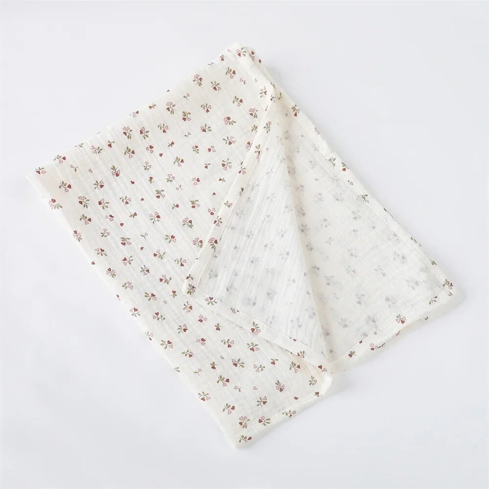 Муслиновое Хлопковое Детское Одеяло Для Новорожденных 85x65 См С Цветочным Узором Унисекс Детское Одеяло-полотенце Для Младенцев