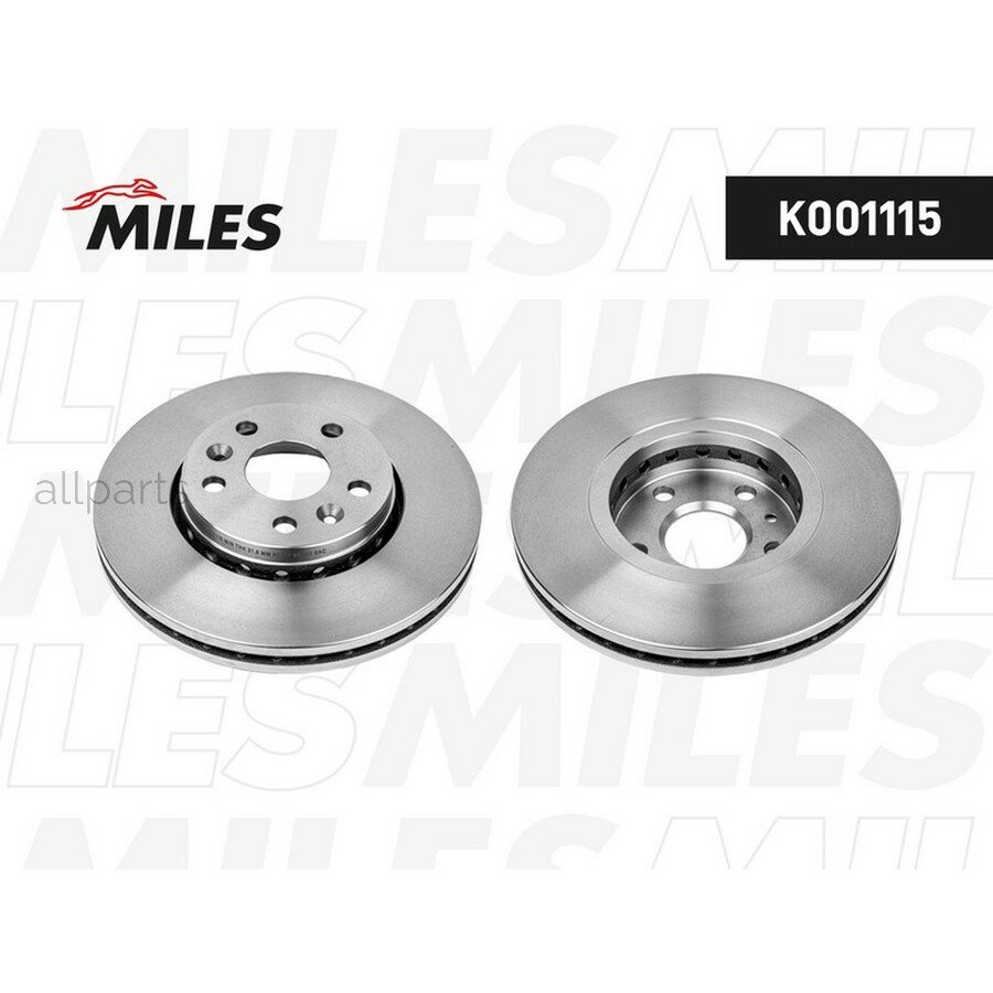 MILES K001115 Диск тормозной RENAULT KANGOO 08- пер. вент. D 280мм.