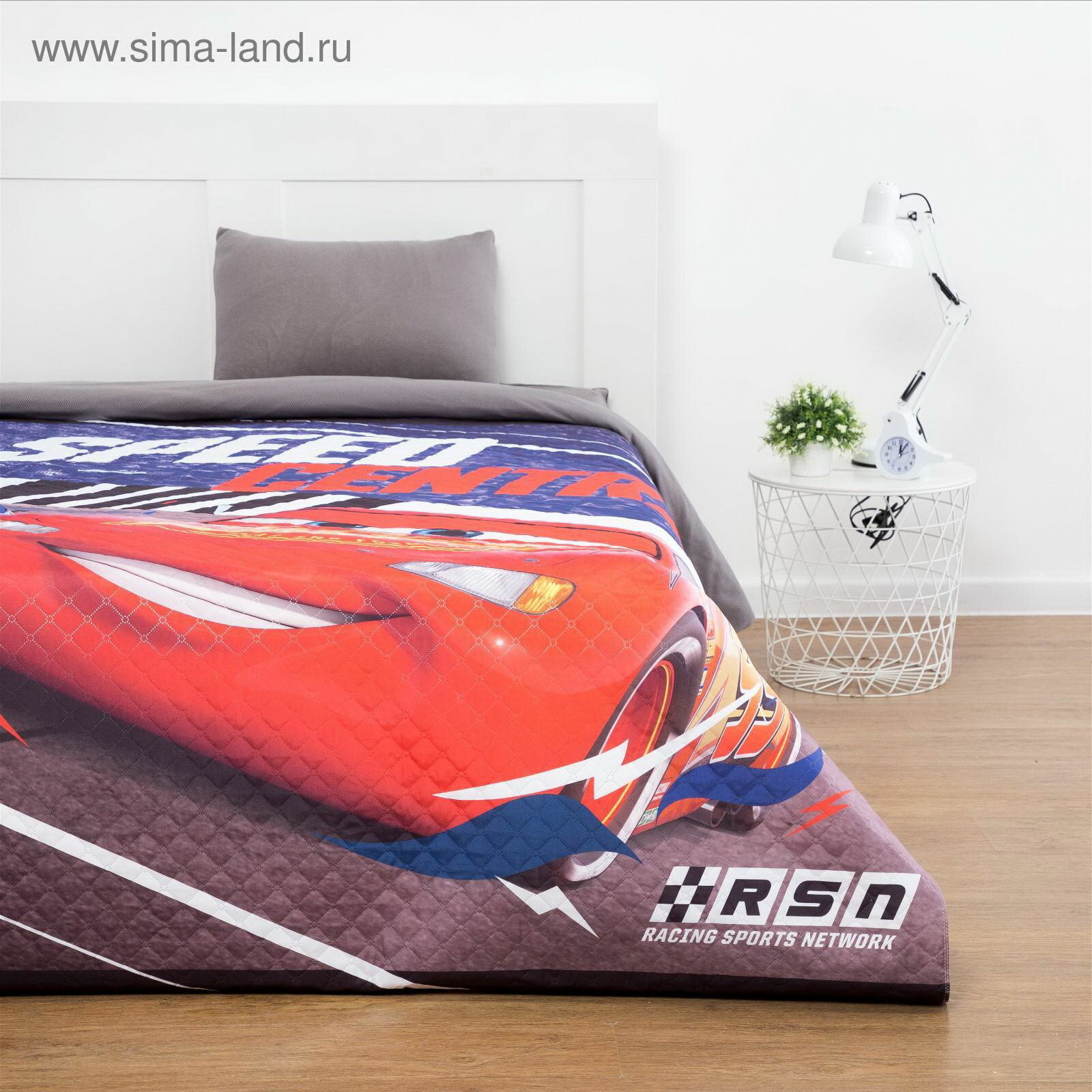 Покрывало детское 1.5 сп "Красная машина", 145x210 см, микрофибра