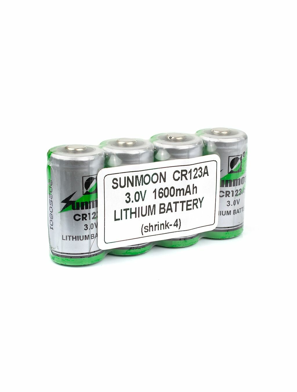 Комплект батареек SUNMOON CR123A (shrink-4)