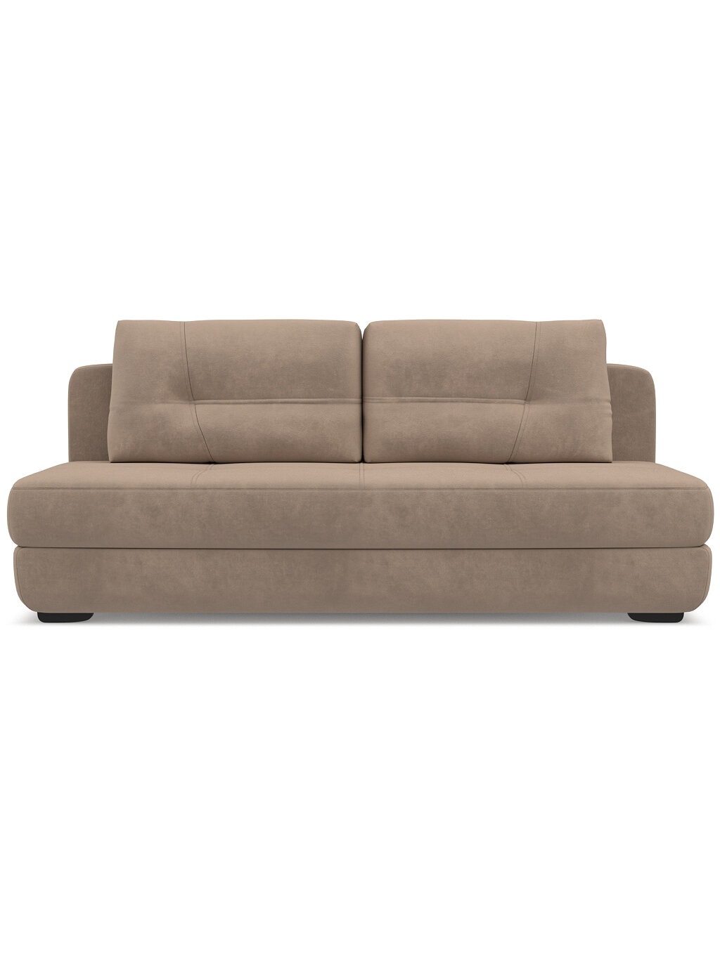 Прямой диван-кровать раскладной PUSHE Арно велюр, бежевый Noel ivory