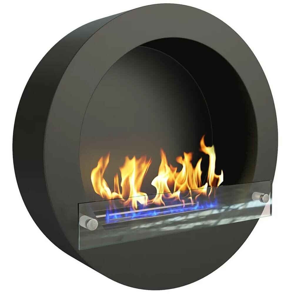Биокамин Zefire Enigma, нержавеющая сталь, подвесной, черный